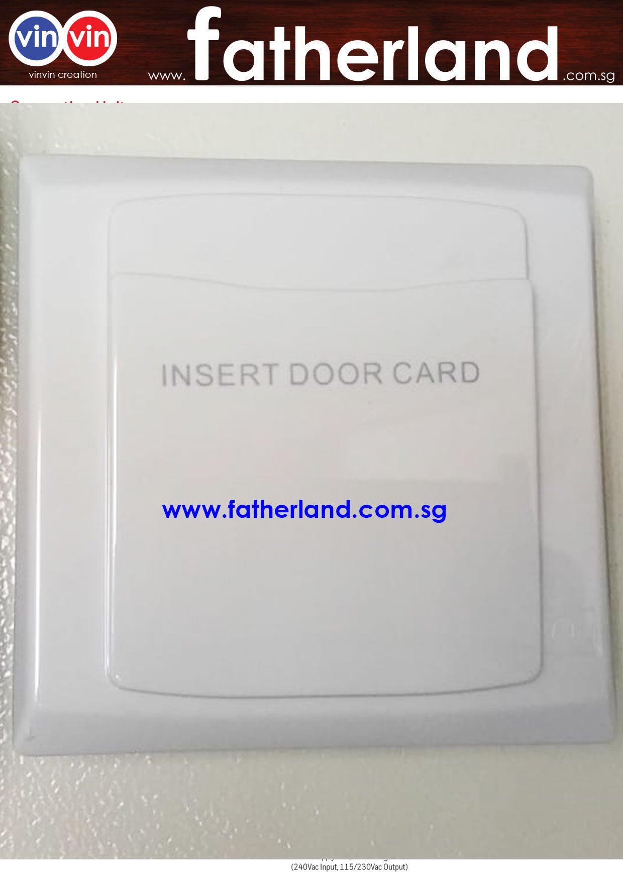 MK Key Card Switch - www.fatherland.com.sg