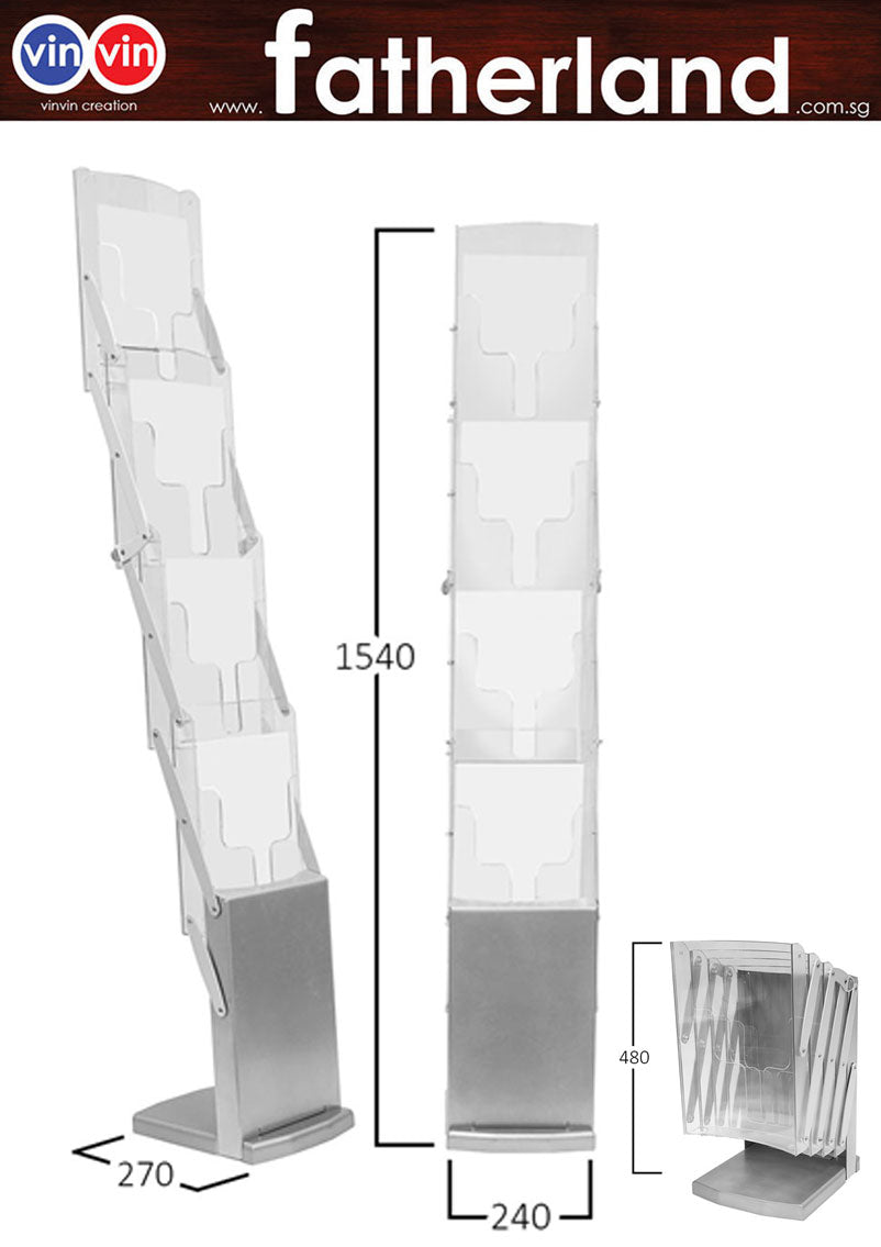 Brochure Stand (Z-Series) - A4 Size - www.fatherland.com.sg