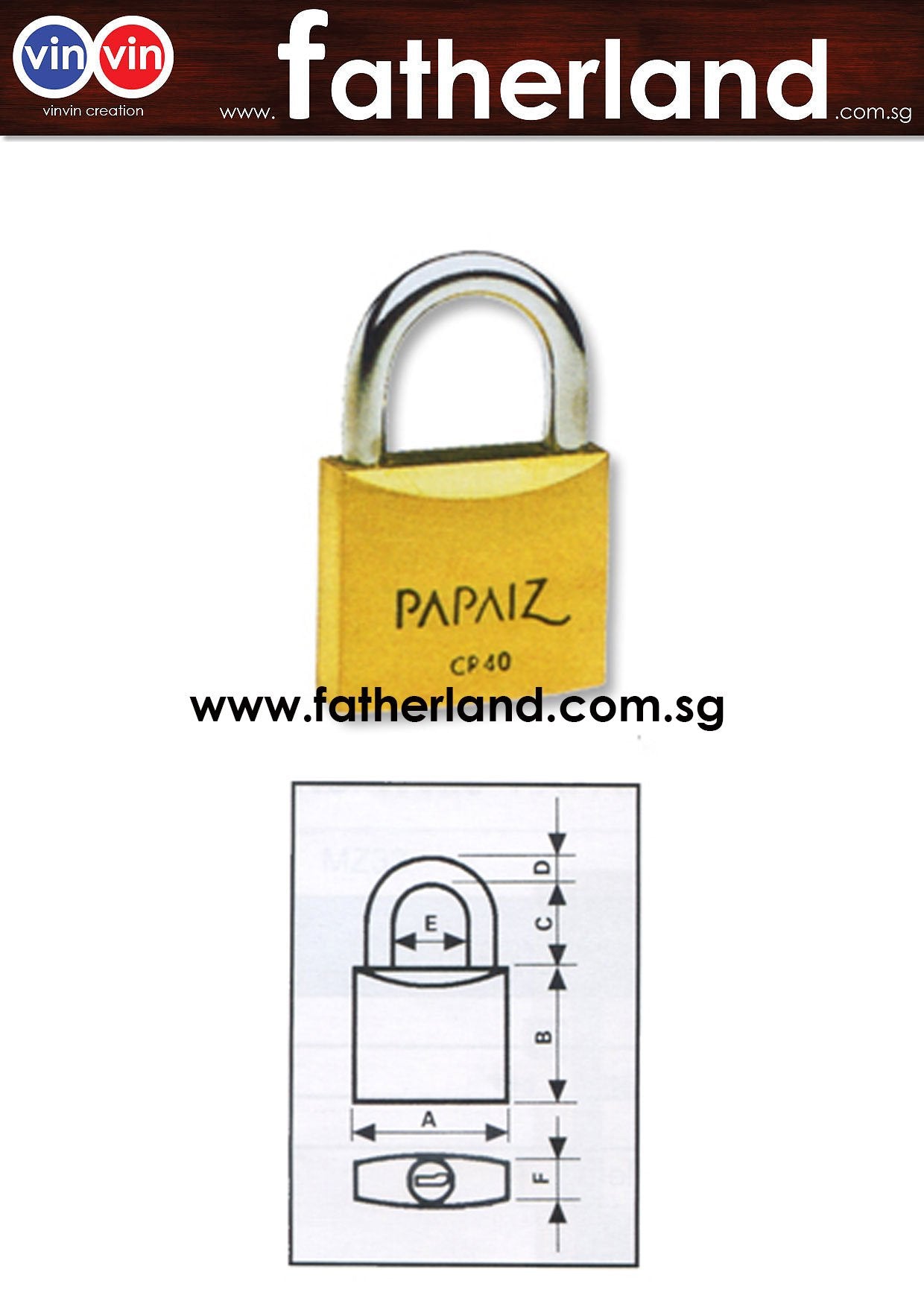 PAPAIZ 200/35MM KA KEY ALIKE PADLOCK - www.fatherland.com.sg