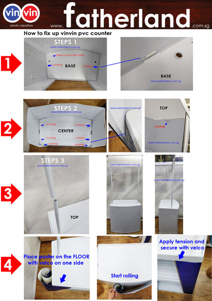 Promotion Counter (PVC) - Small - www.fatherland.com.sg