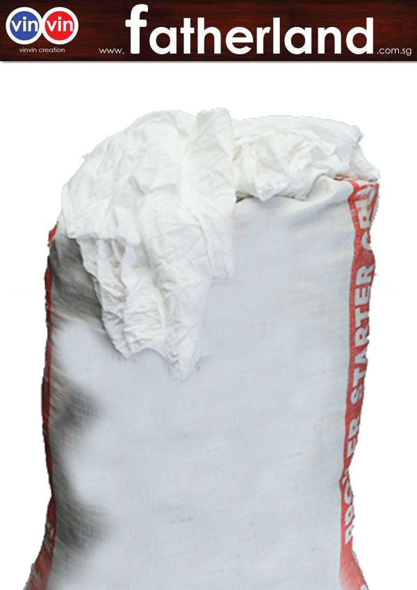 COTTON RAG WHITE-UNSEW 18KG - www.fatherland.com.sg