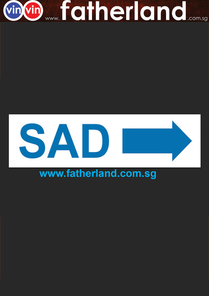 SAD ARROW LABEL - www.fatherland.com.sg