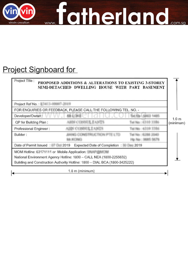 PROJECT SIGNBOARD STICKER WITH OUTDOOR PVC BOARD BCA - www.fatherland ...