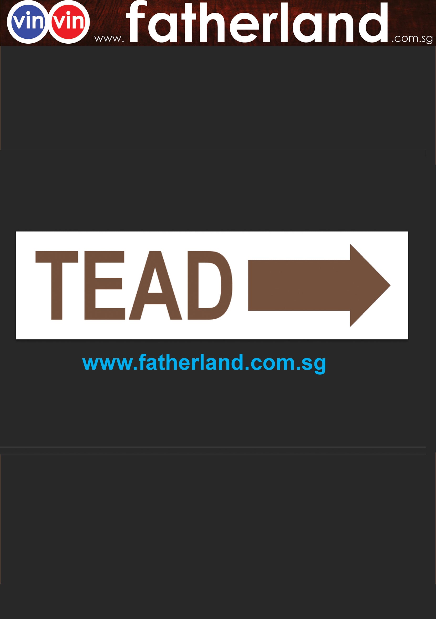 TEAD ARROW LABEL - www.fatherland.com.sg