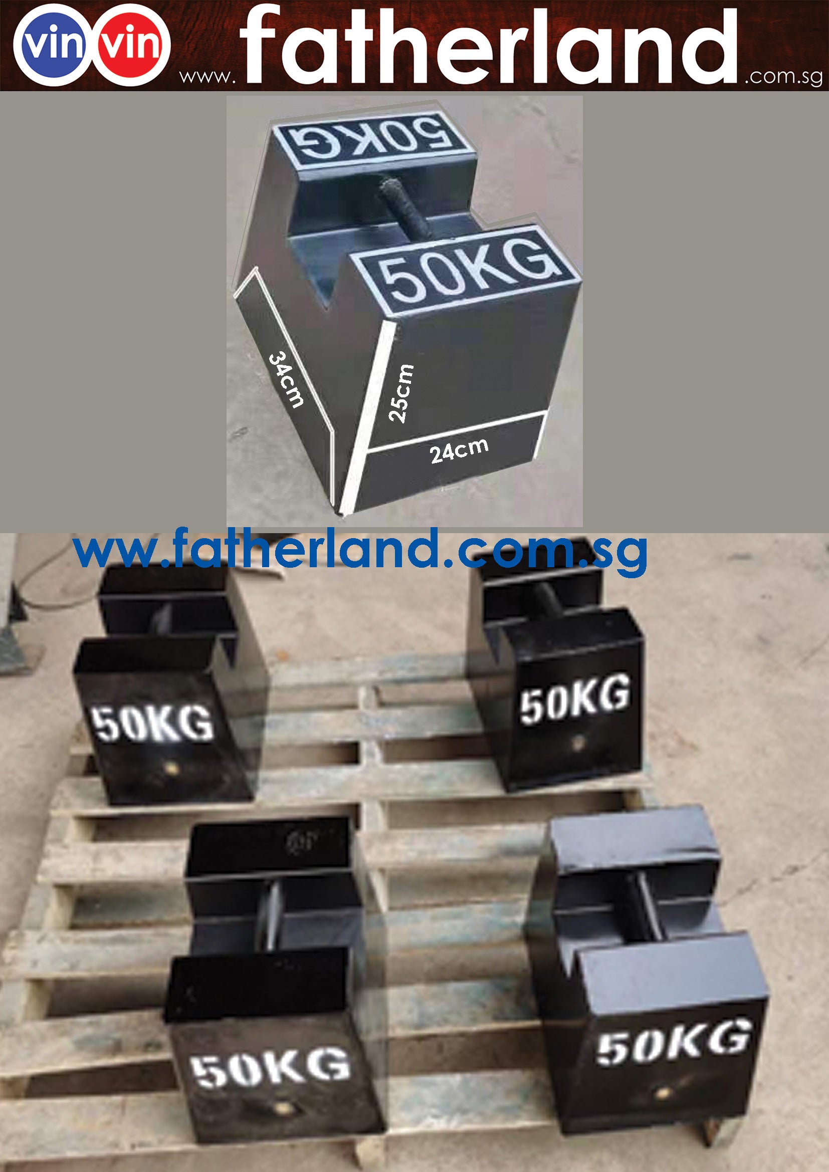 Counter Weight 50kg - www.fatherland.com.sg